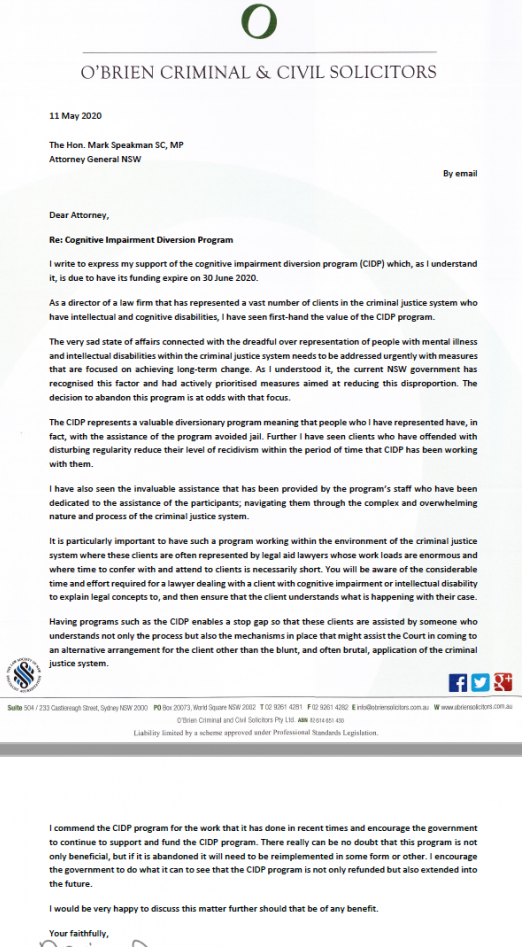 CIDP Cognitive Impairment Diversion Program / intellectual