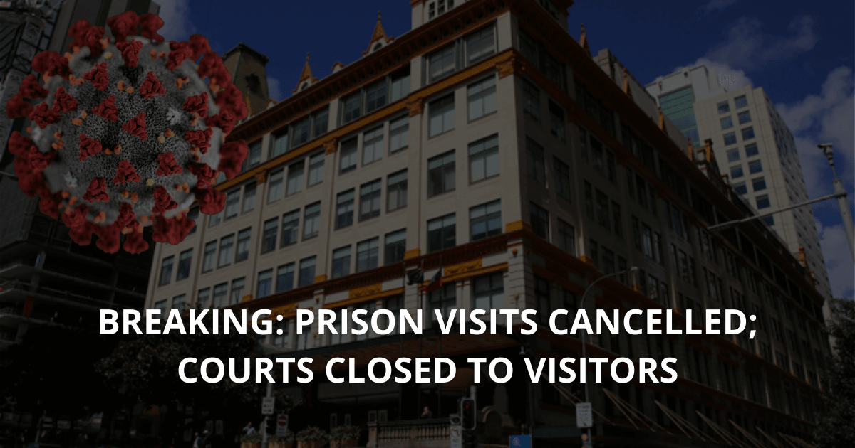 BREAKING: Prison visits cancelled, Courts closed to visitors